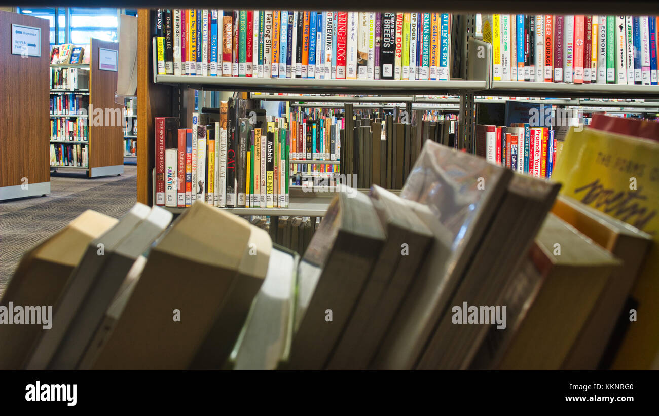 Colourful books at library shelf hi-res stock photography and images ...
