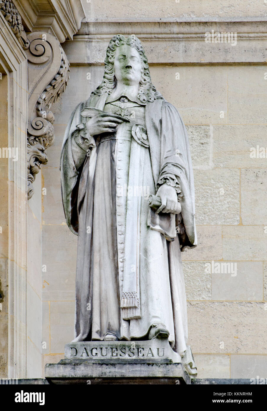 Paris, France. Palais du Louvre. Statue in the Cour Napoleon: Henri ...