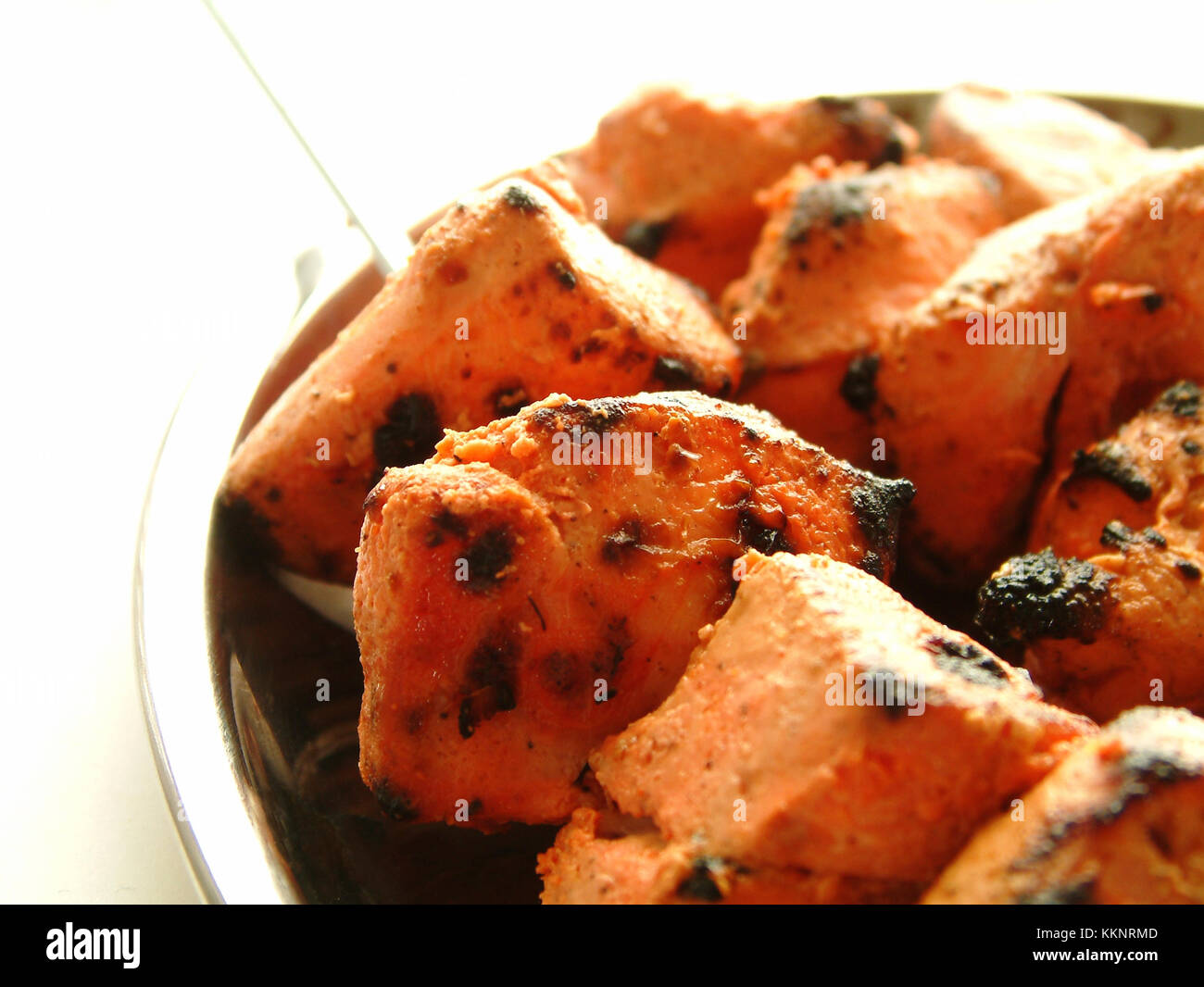 Indian Chicken Tikka Kebab Flame Grilled Stock Photo - Alamy