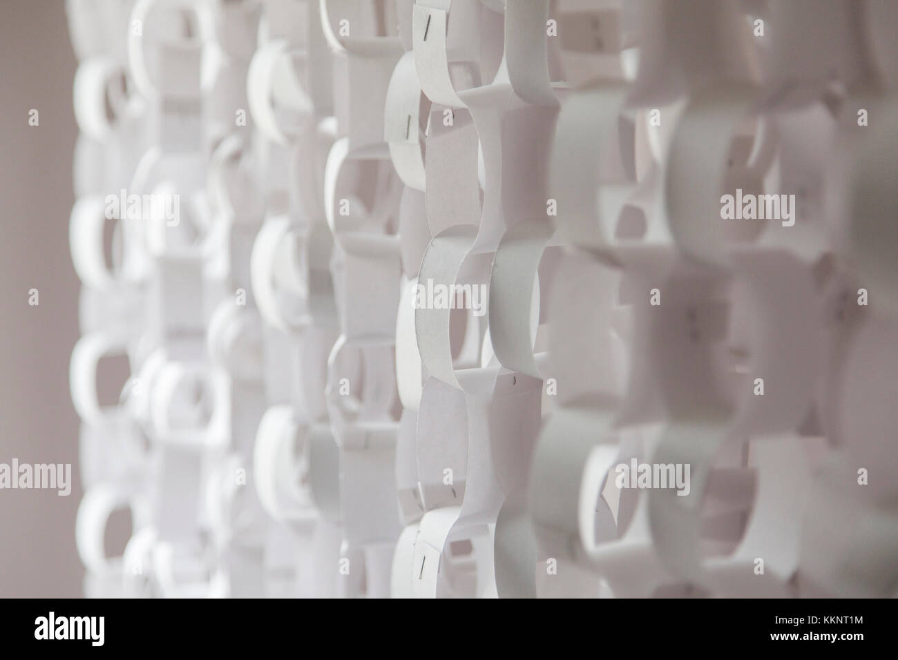 Paper chain decoration background Stock Photo - Alamy