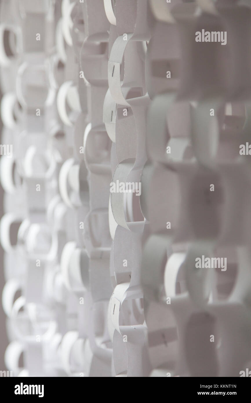 Paper chain decoration background Stock Photo - Alamy