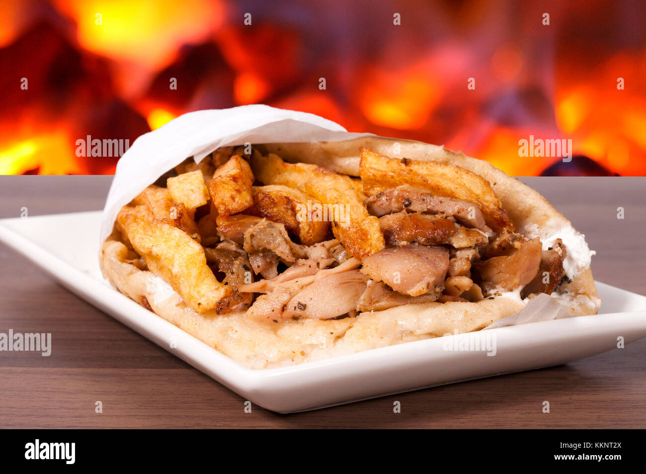 Gyros on the plate hi-res stock photography and images - Alamy