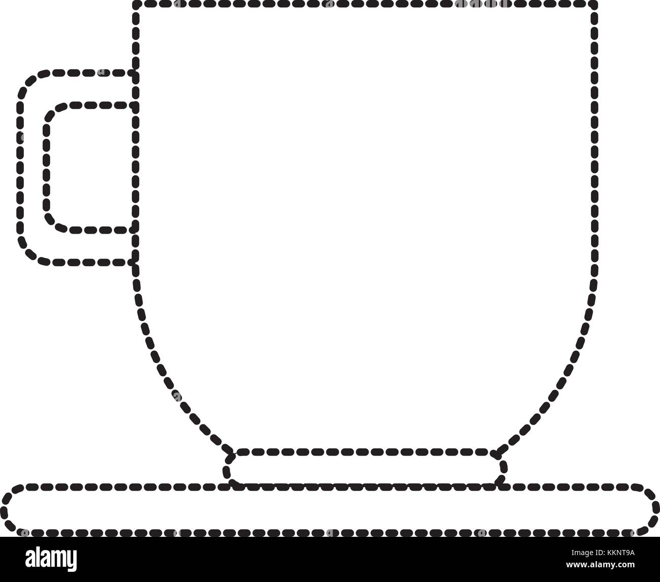 Coffee cup of coffee dotted cup of coffee Black and White Stock Photos ...