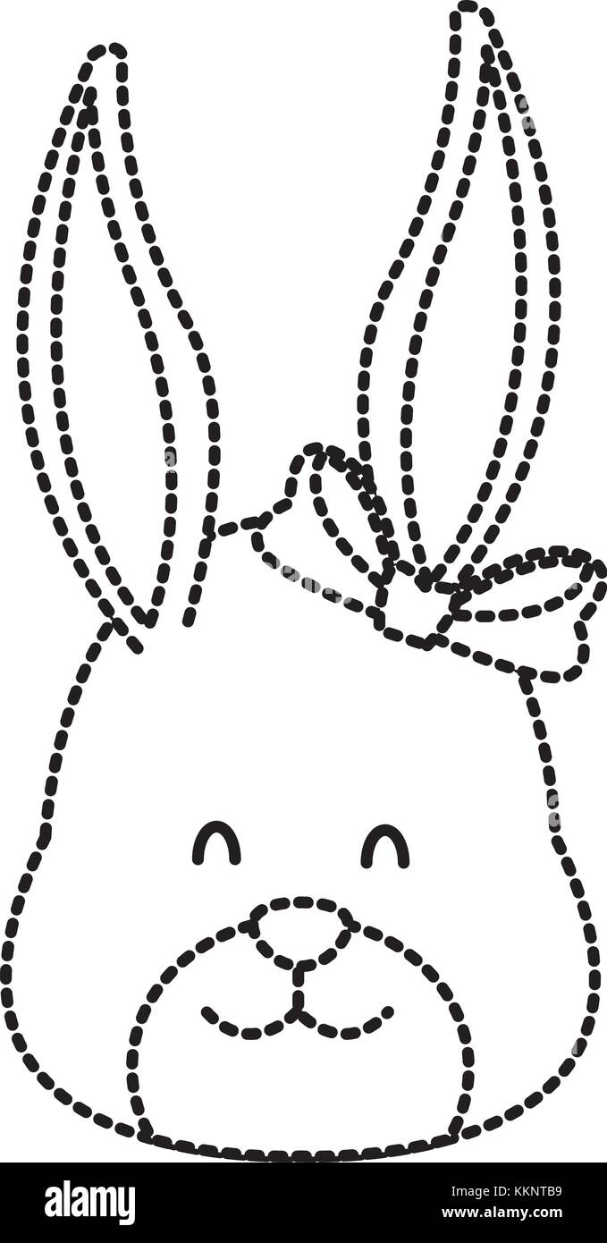 Bunny with bow Stock Vector Image & Art - Alamy