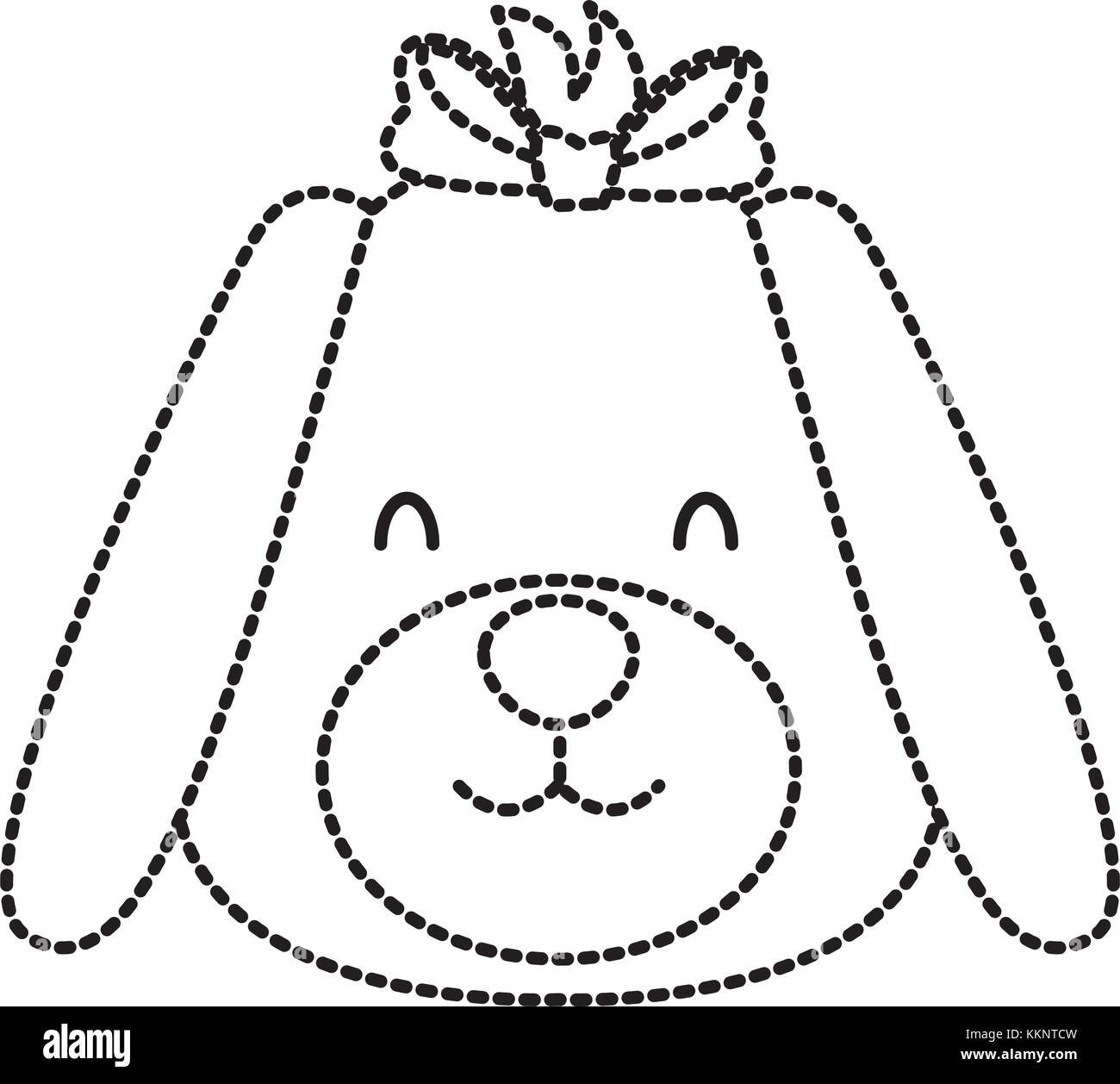 Dog with bow cartoon Stock Vector Image & Art - Alamy