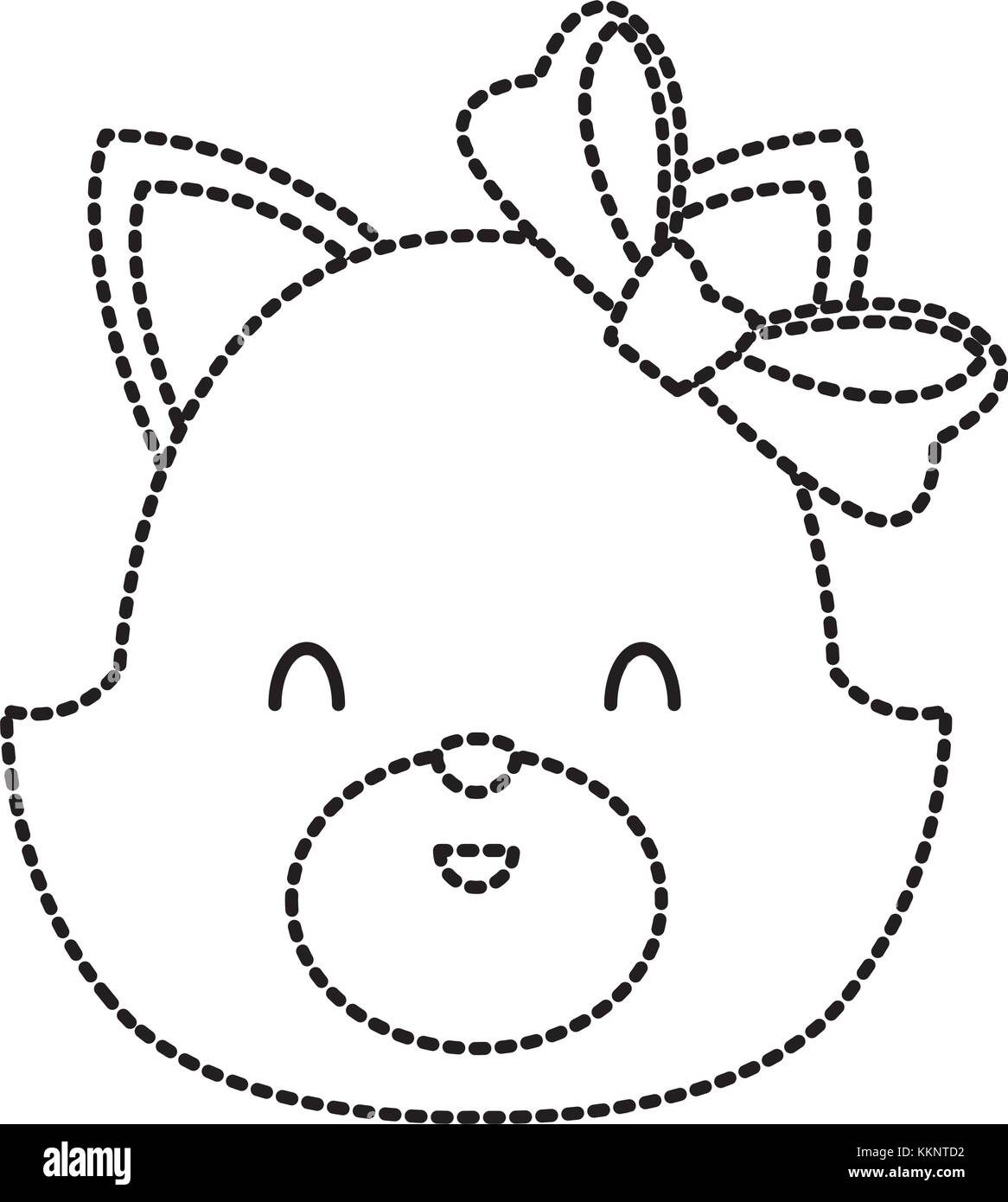 Cat with bow Stock Vector Image & Art - Alamy