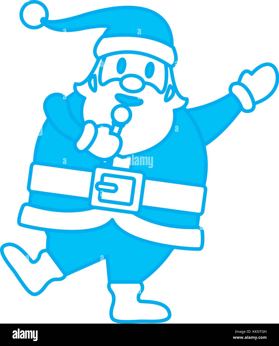 Happy santa claus singing microphone Stock Vector Images - Alamy