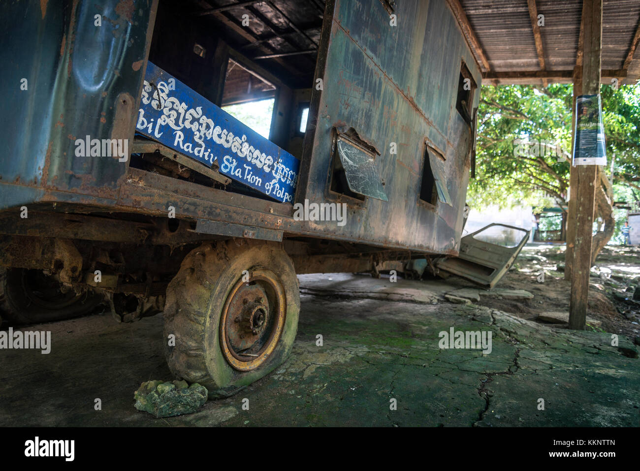pol pot old mobile khmer rouge radio station truck at Ta Mok site in ...