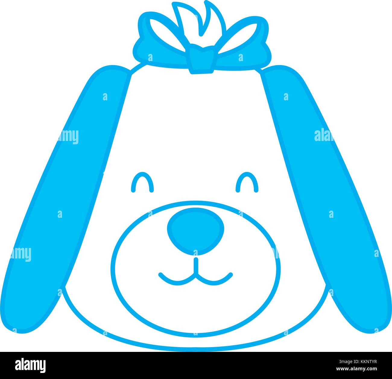 Dog with bow cartoon Stock Vector Image & Art - Alamy