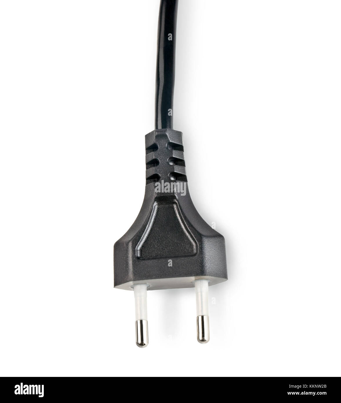 Black electric plug isolated on white background Stock Photo - Alamy