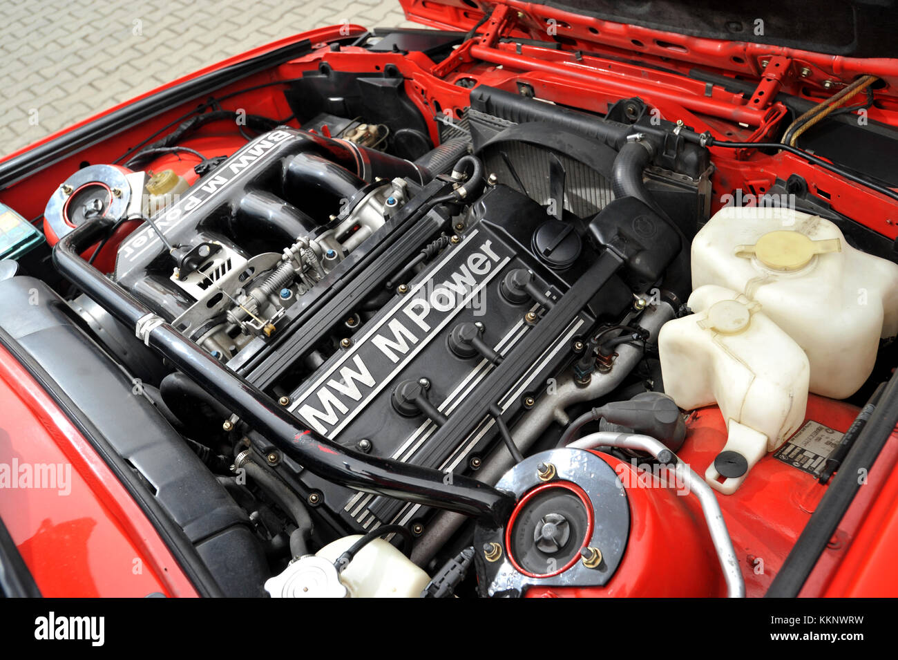 Red BMW E30 M3 German modern classic car Stock Photo - Alamy