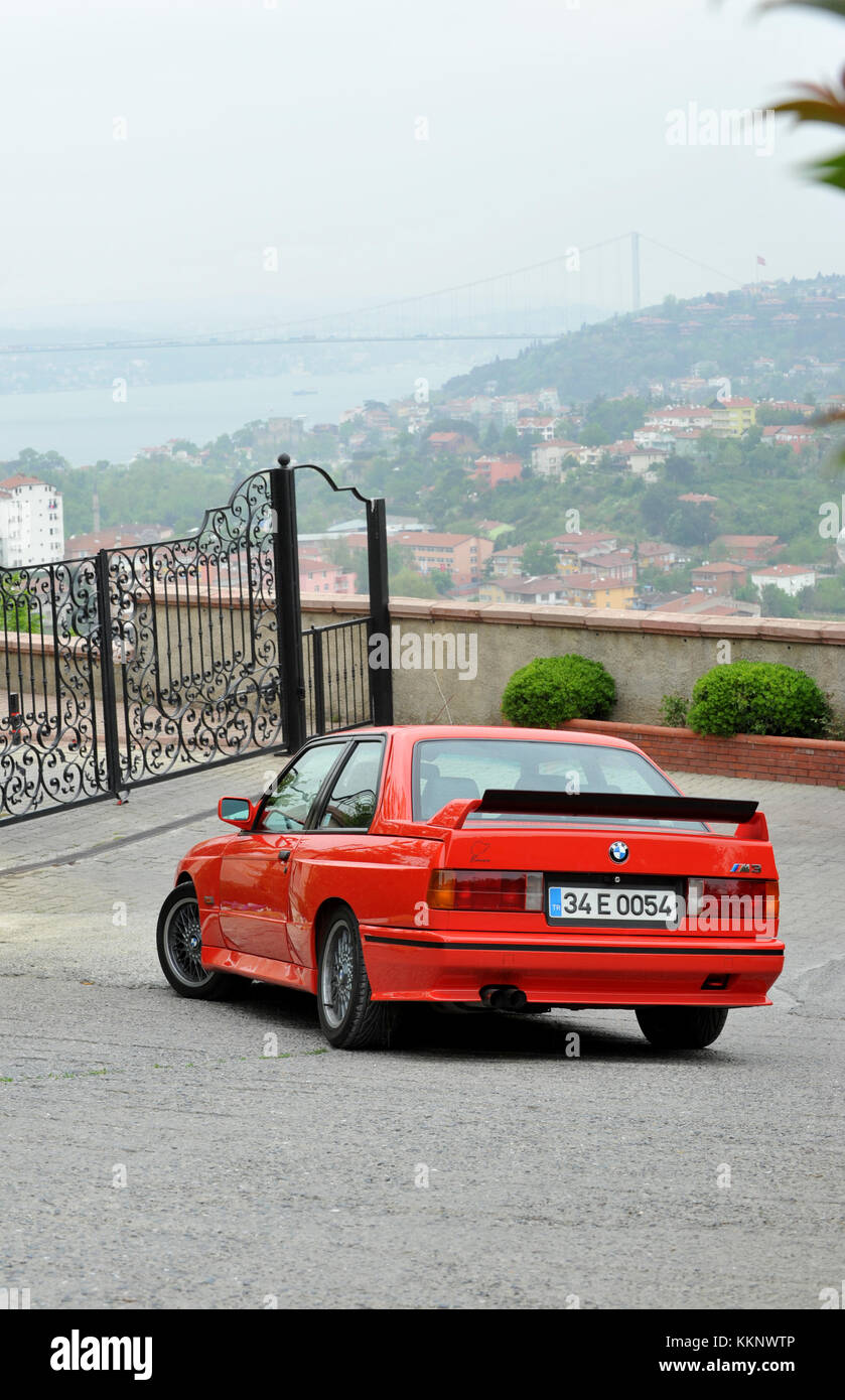 Red BMW E30 M3 German modern classic car Stock Photo - Alamy