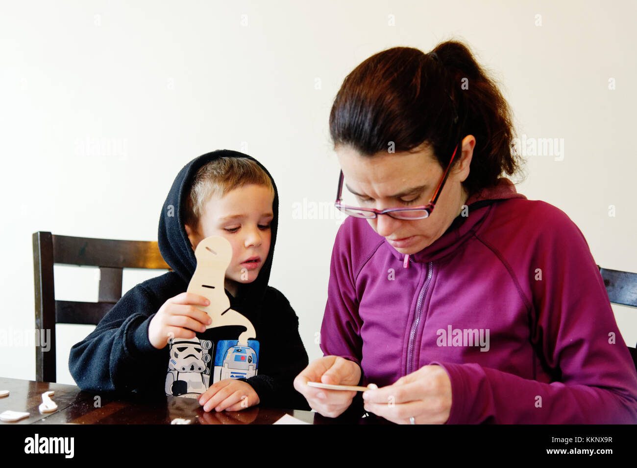 Child model making hi-res stock photography and images - Alamy