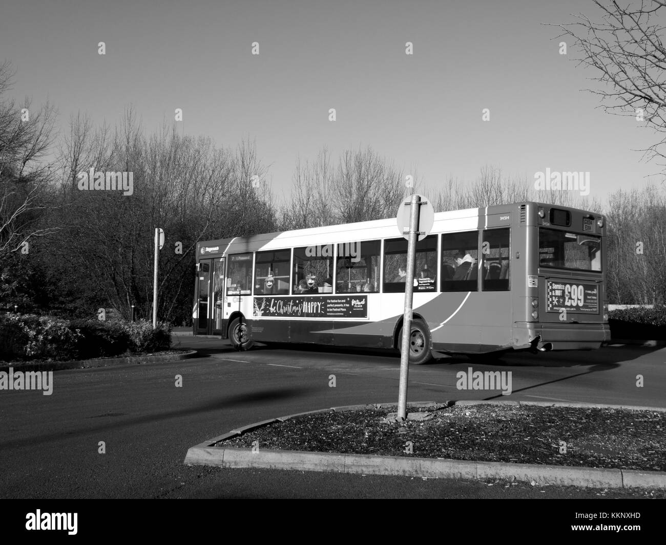 Tesco Extra Superstore, local bus service conveying passengers to store ...