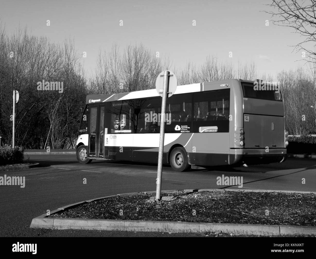 Tesco Extra Superstore, local bus service conveying passengers to store ...