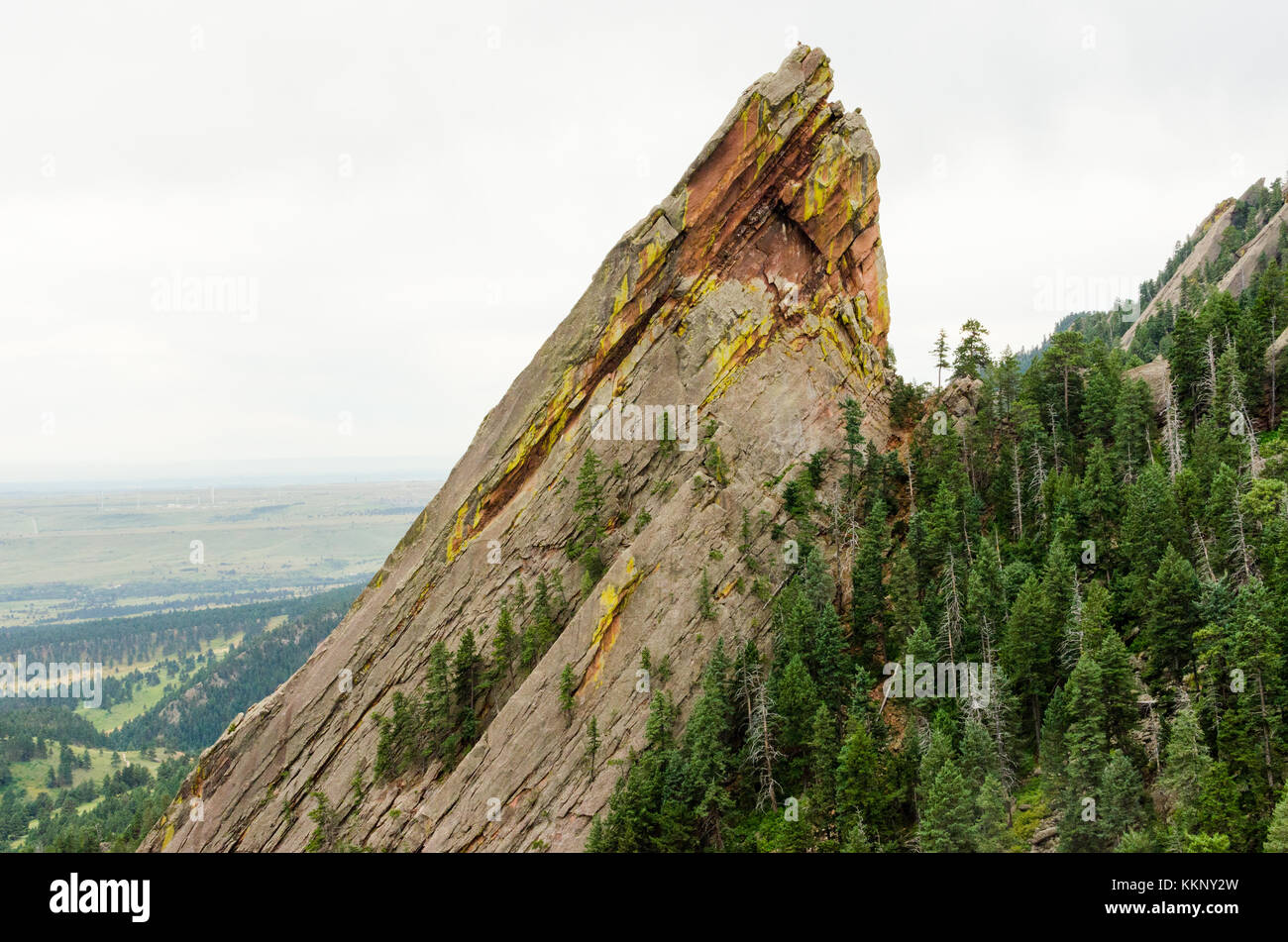 A lone peak of the Flat Irons outside of Boulder, Colorado Stock Photo ...