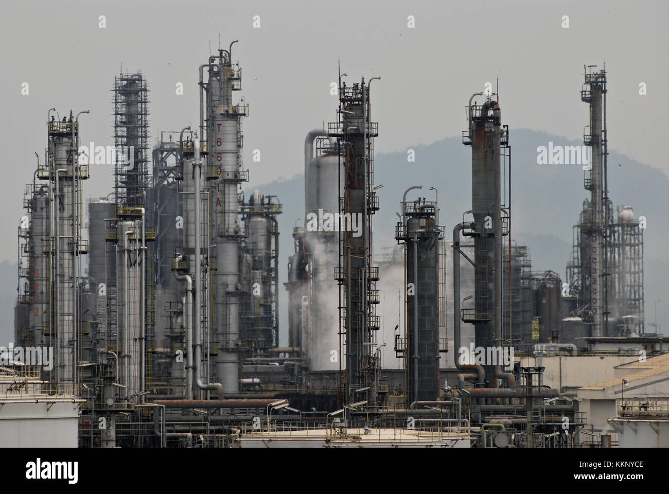 Industrial Factory Chimneys Stock Photo - Alamy