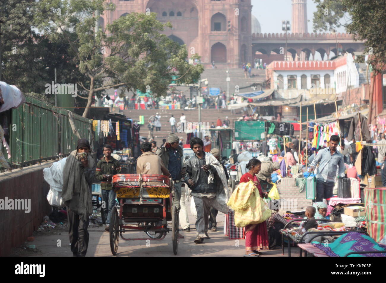 At the market in front of the Jama Masjid. This lively area is full of ...