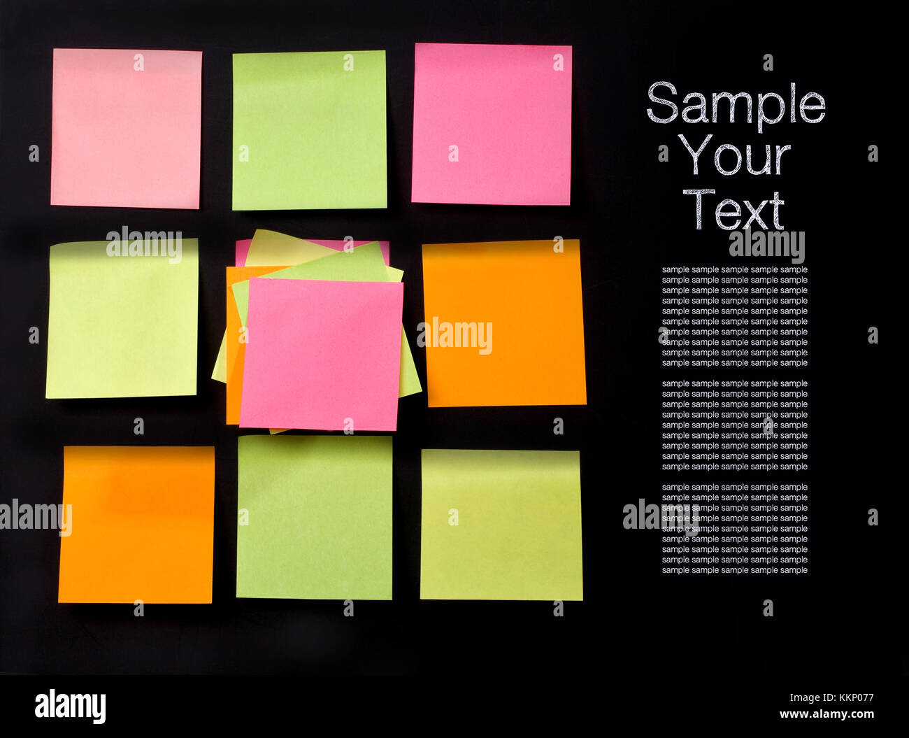 colorful sticker on black background Stock Photo - Alamy