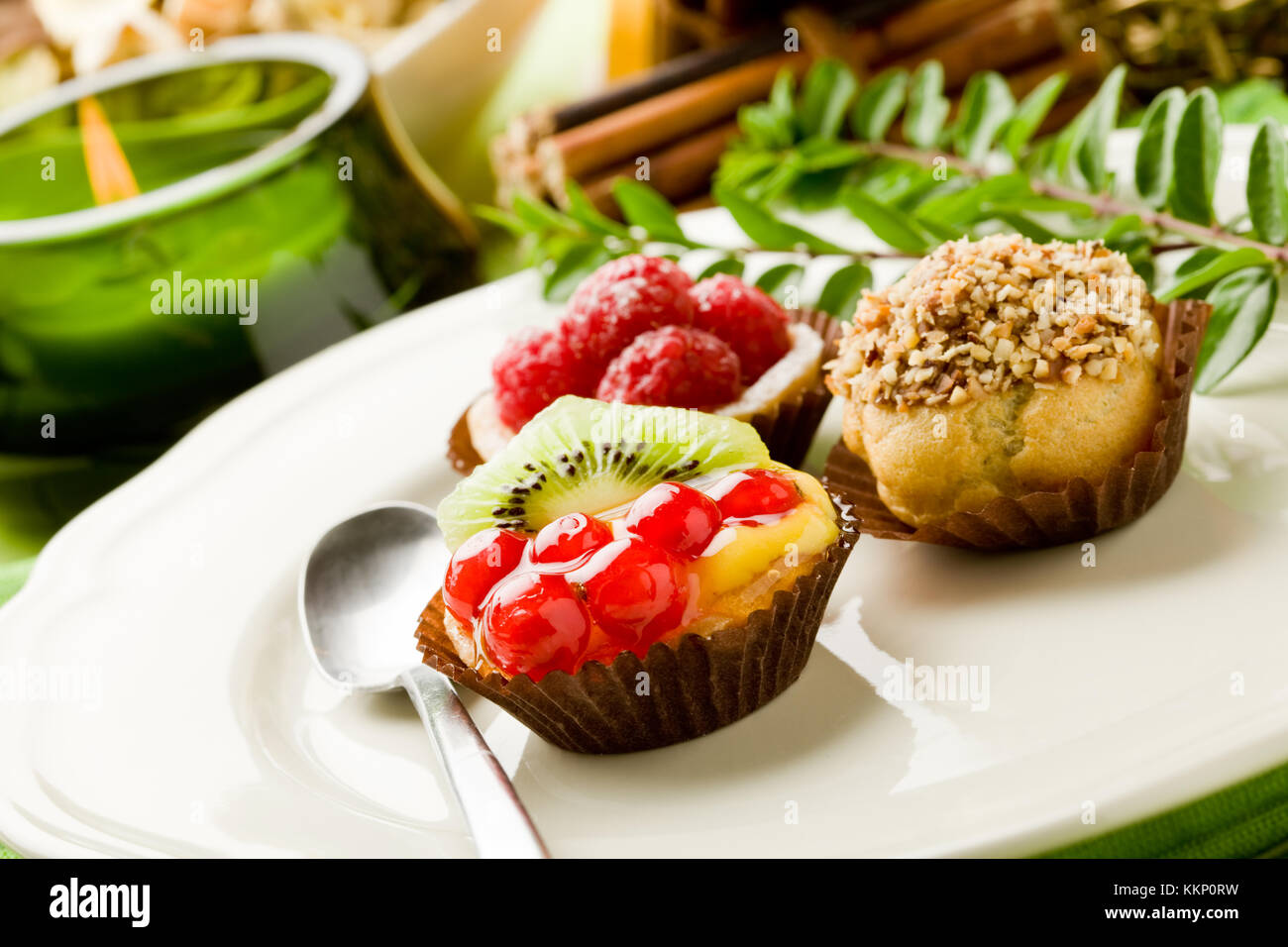 photo of delicious dessert plate with italian fruits pastries Stock ...