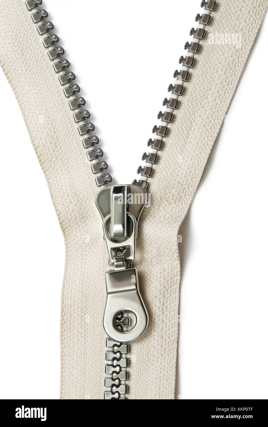 Closeup of zipper on white background Stock Photo - Alamy
