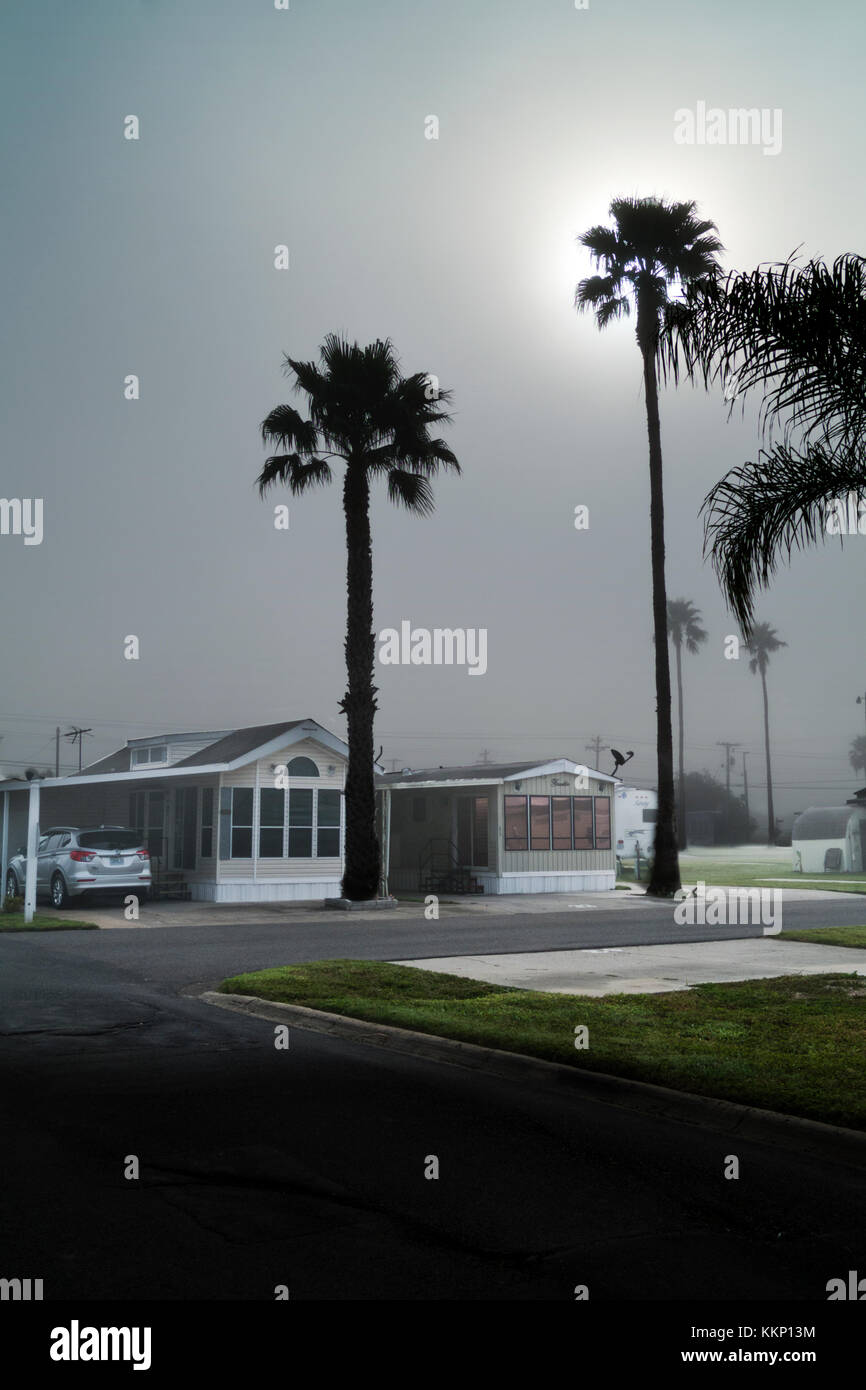 Morning fog at an RV Resort in Weslaco, Texas Stock Photo - Alamy