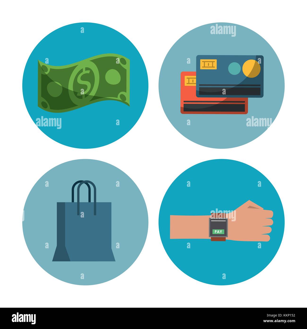 Online payment icons nfc Cut Out Stock Images & Pictures - Alamy