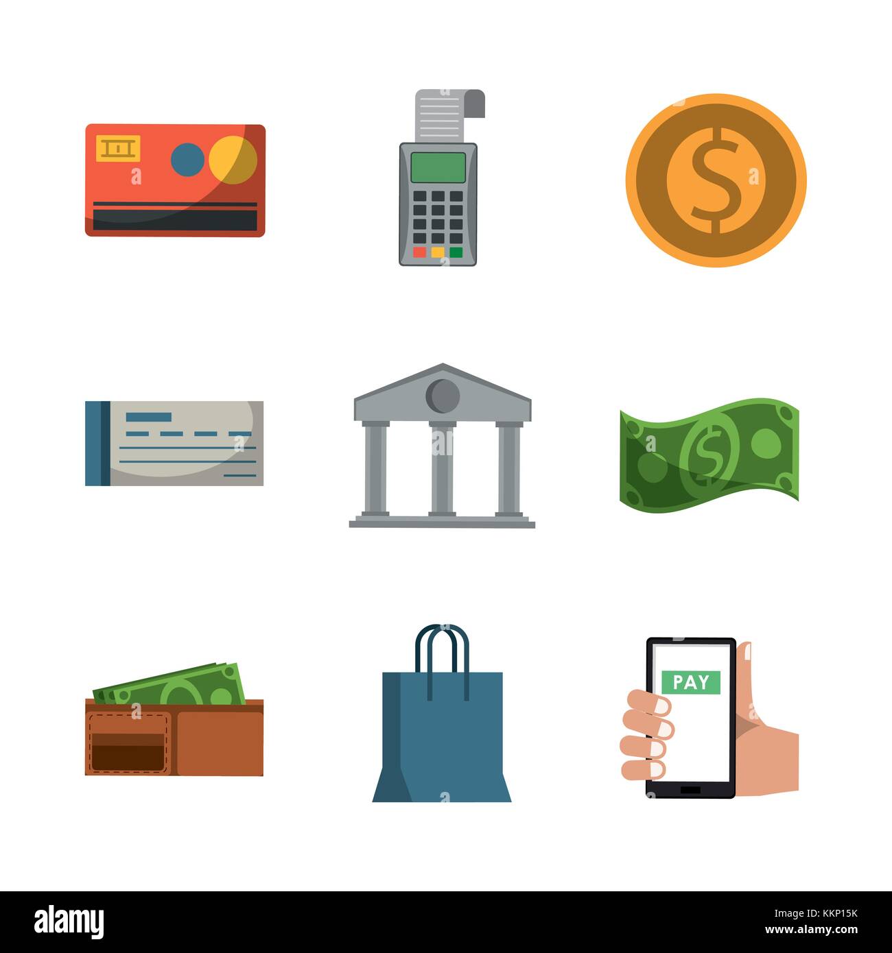 Online payment icons nfc Cut Out Stock Images & Pictures - Alamy