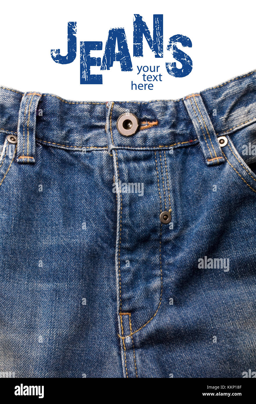 Fly front of blue jeans.Close-up photo Stock Photo - Alamy