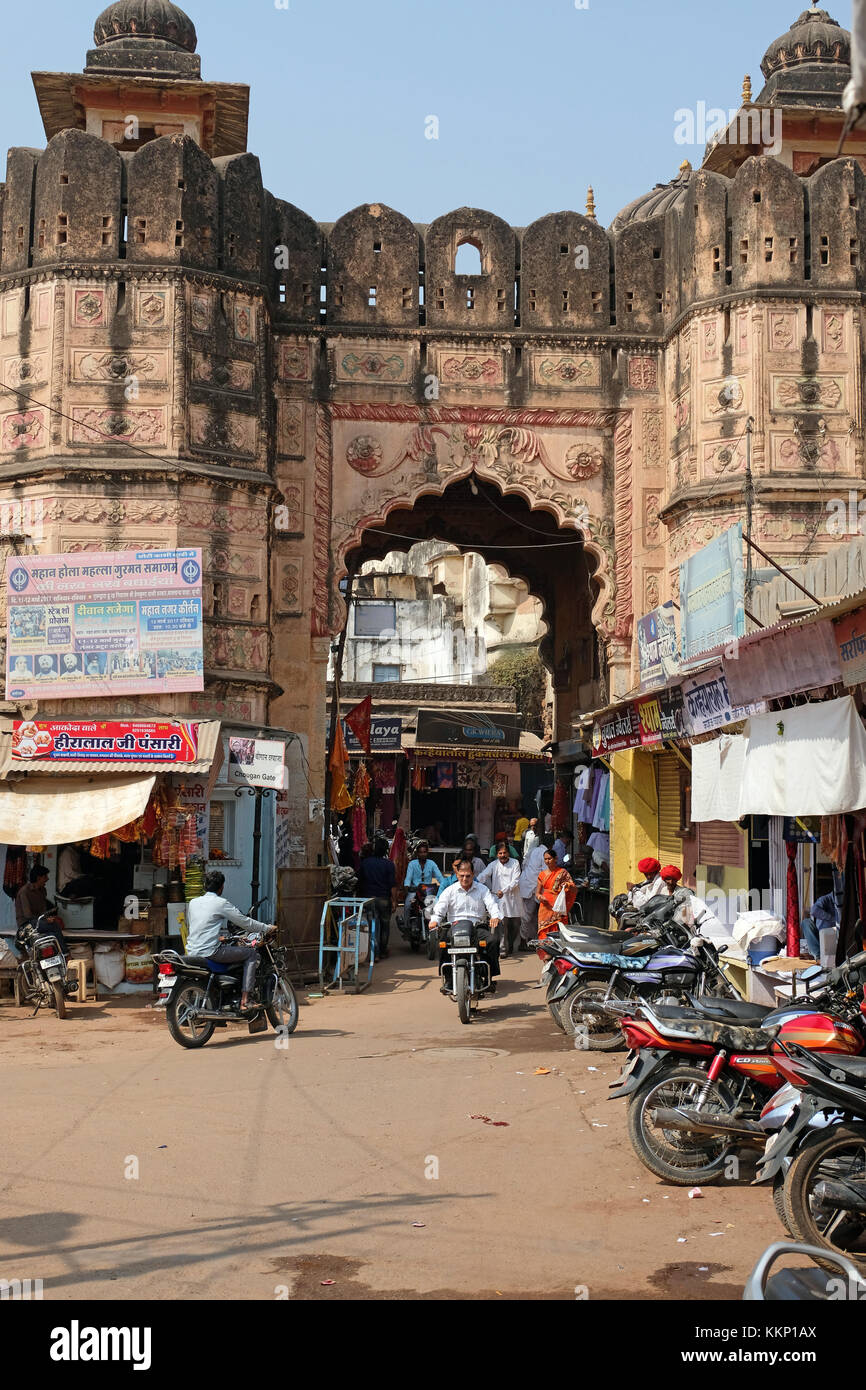 One of the gates into the town of Bundi in Rajasthan,India Stock Photo ...