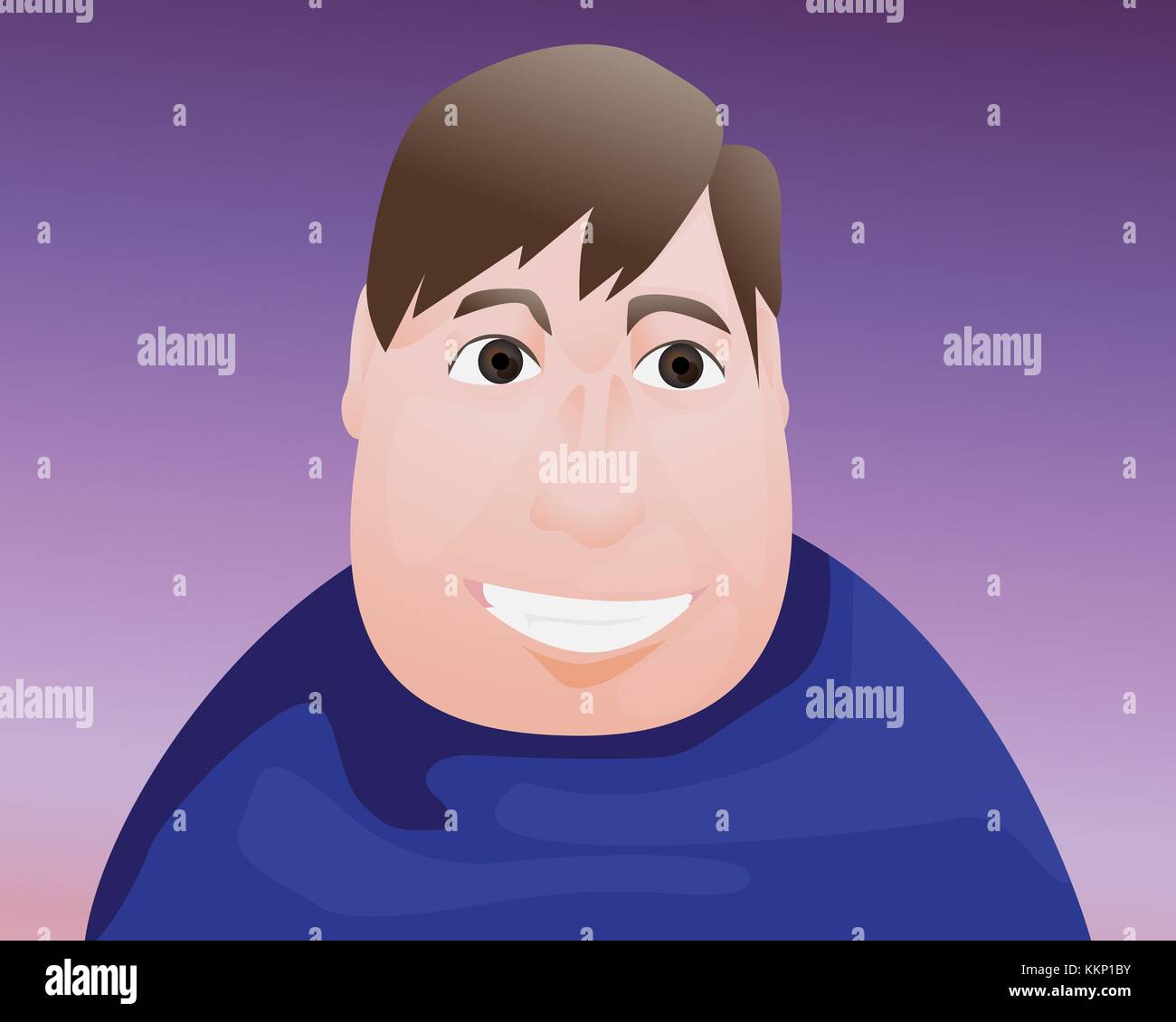 a happy fat boy Stock Photo - Alamy