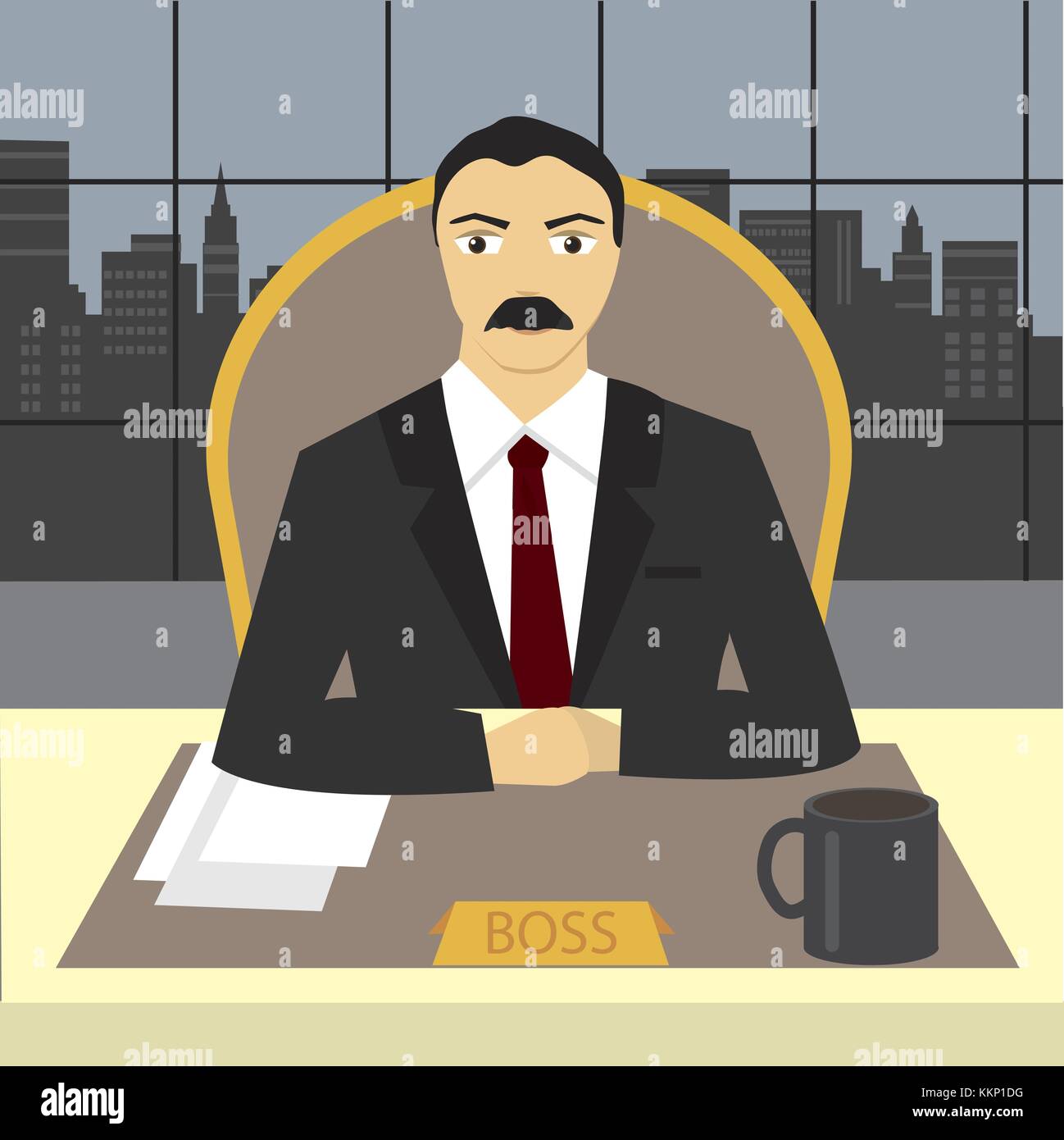 boss at work Stock Photo - Alamy