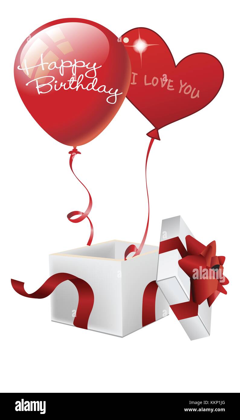colorful birthday gift box Stock Photo - Alamy