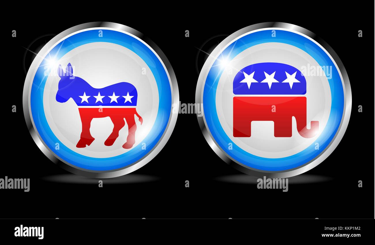 Democratic republican political symbols hi-res stock photography and ...