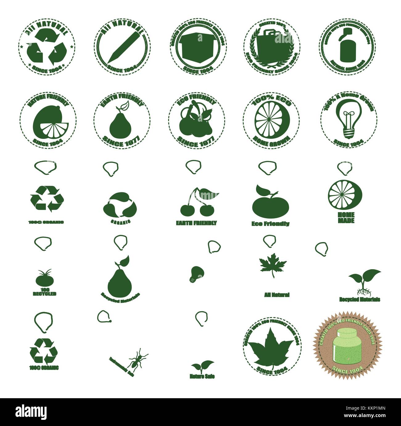 Earth Friendly Icons Stock Photo - Alamy