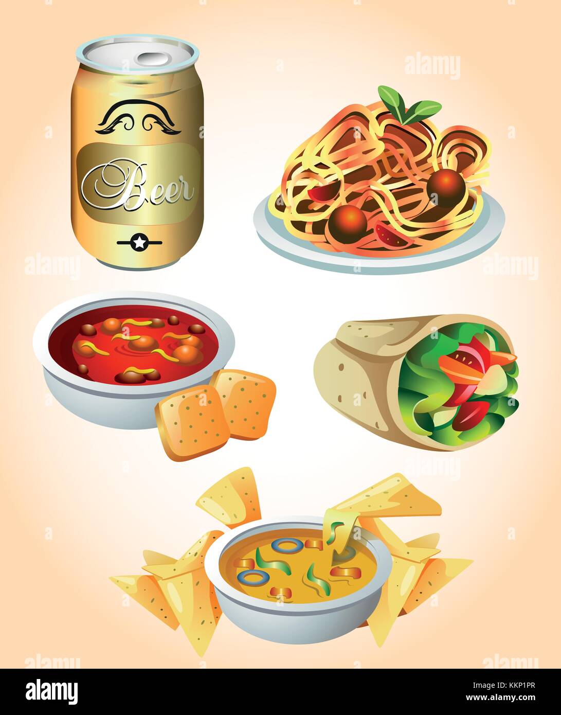 Icons taco food hi-res stock photography and images - Alamy
