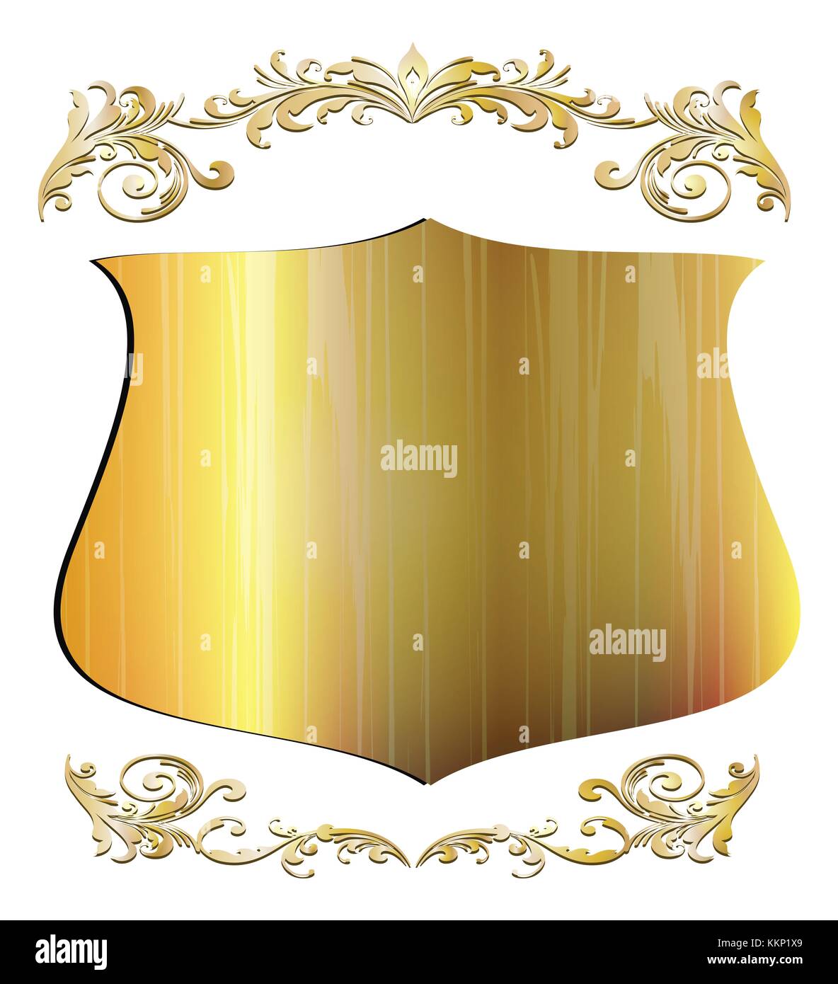 Medieval gold shield gold ribbon hi-res stock photography and images ...