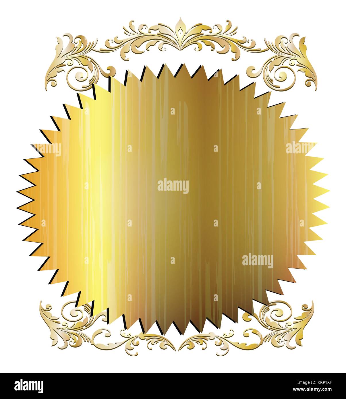 Gold crest black border hi-res stock photography and images - Alamy
