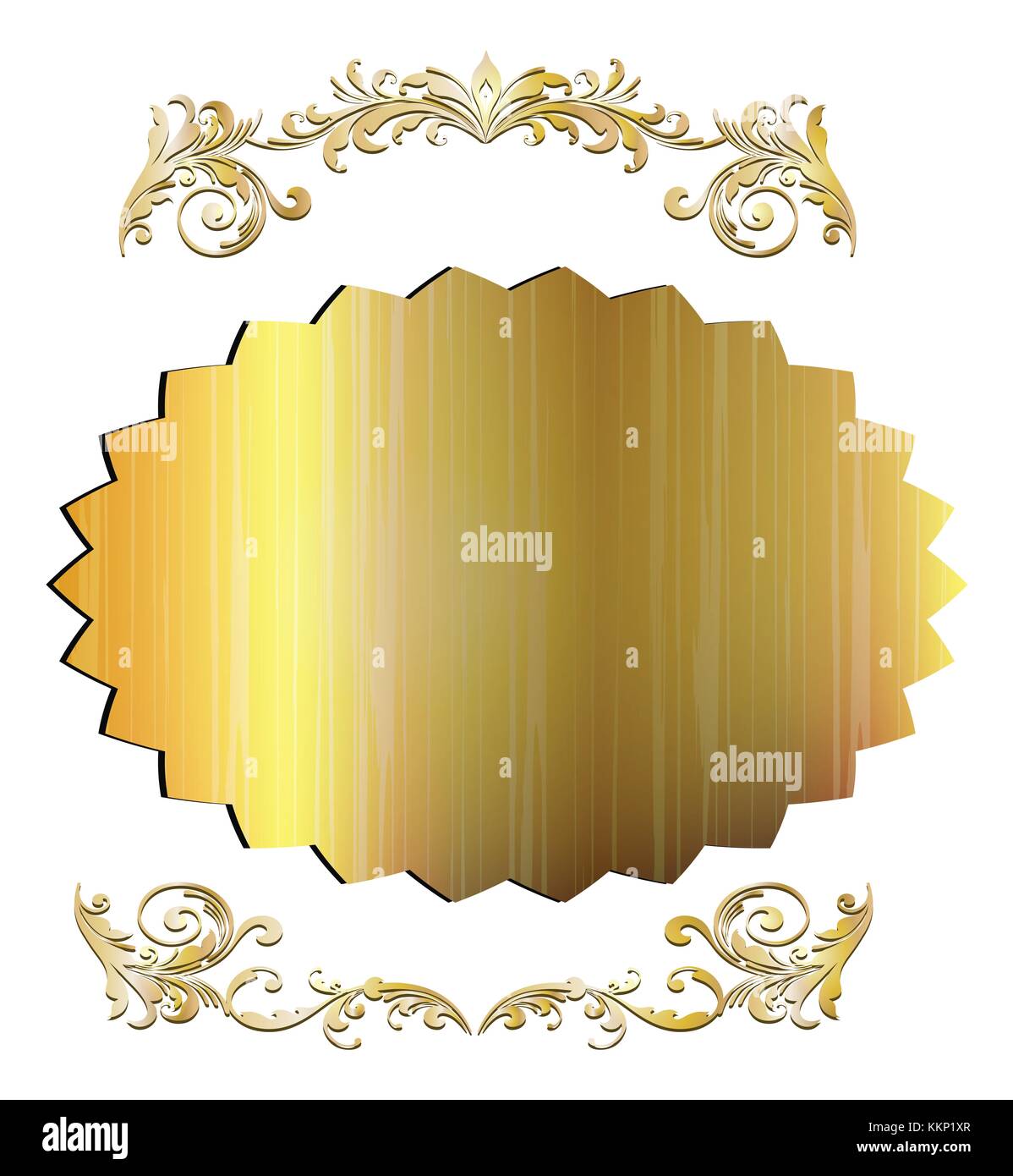 Gold Crest Black Border Cut Out Stock Images & Pictures - Alamy