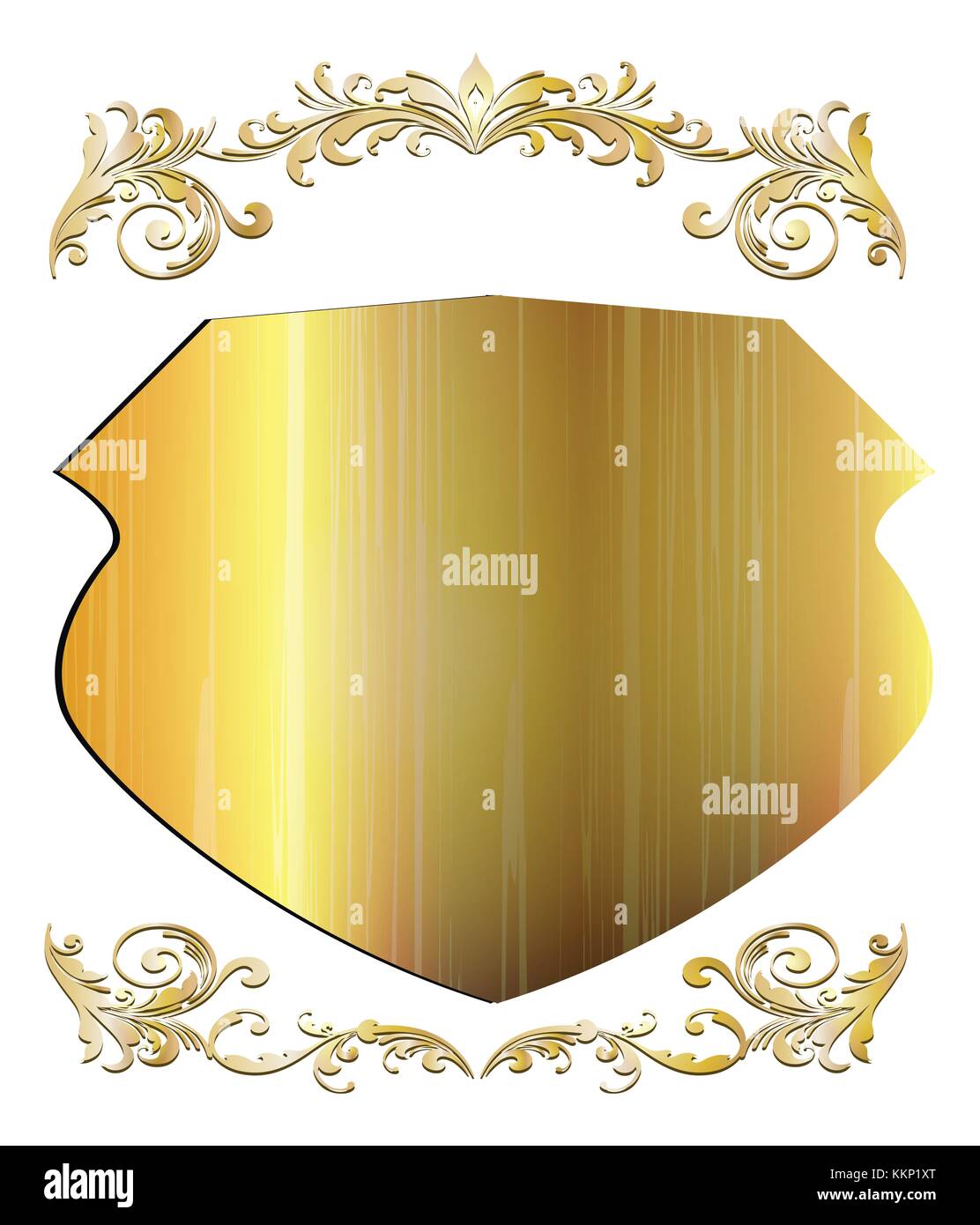 Gold crest black border hi-res stock photography and images - Alamy