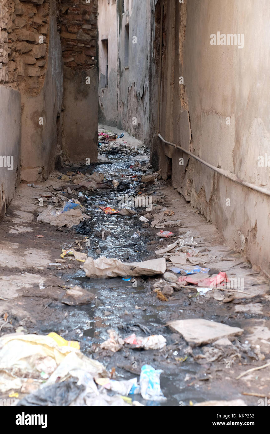 Open sewer / drain in an Indian town Stock Photo - Alamy