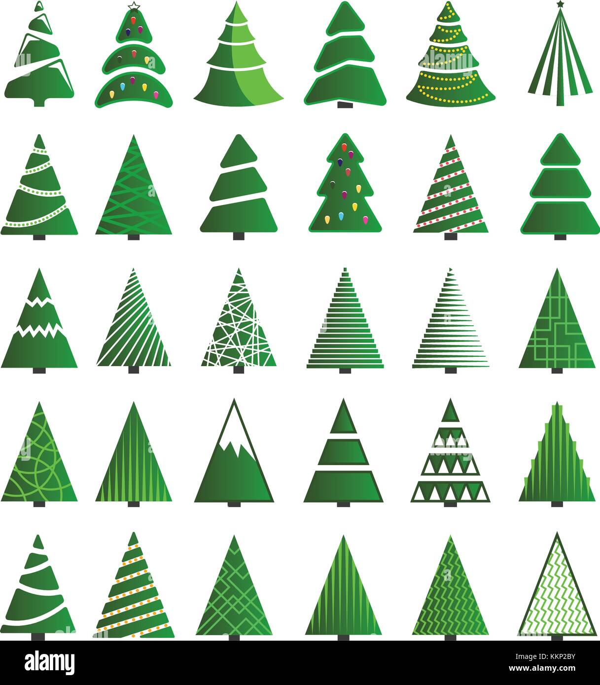 Christmas Tree Icon set Stock Vector Image & Art - Alamy