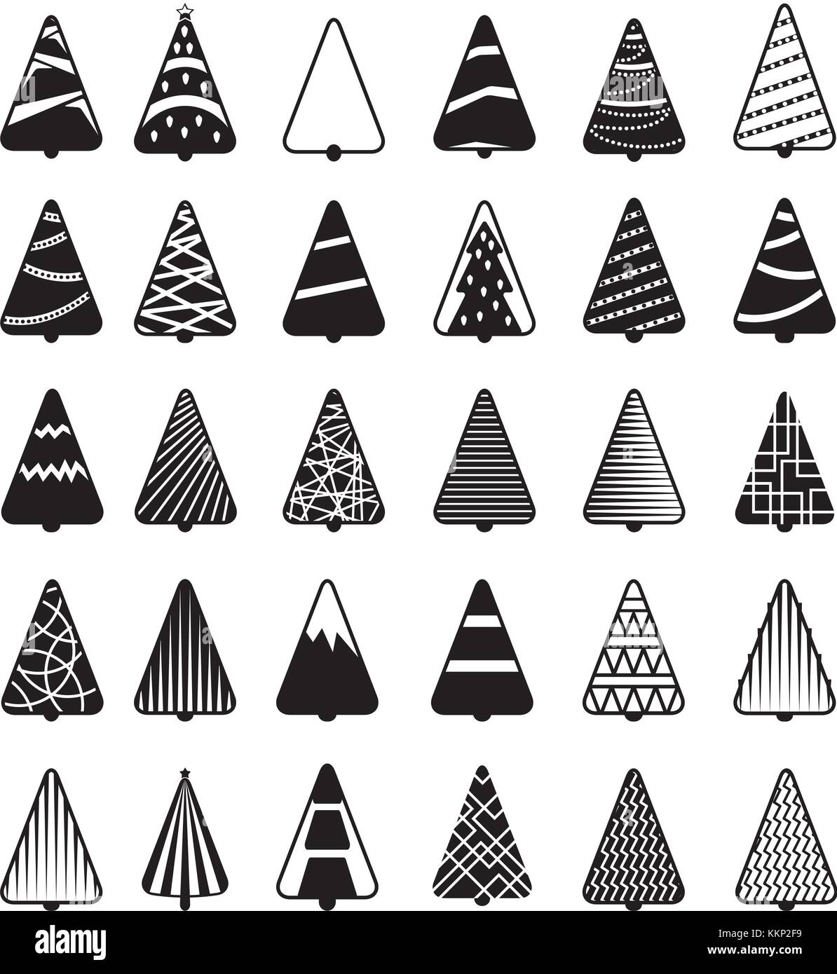 Christmas Tree Icon set Stock Vector Image & Art - Alamy