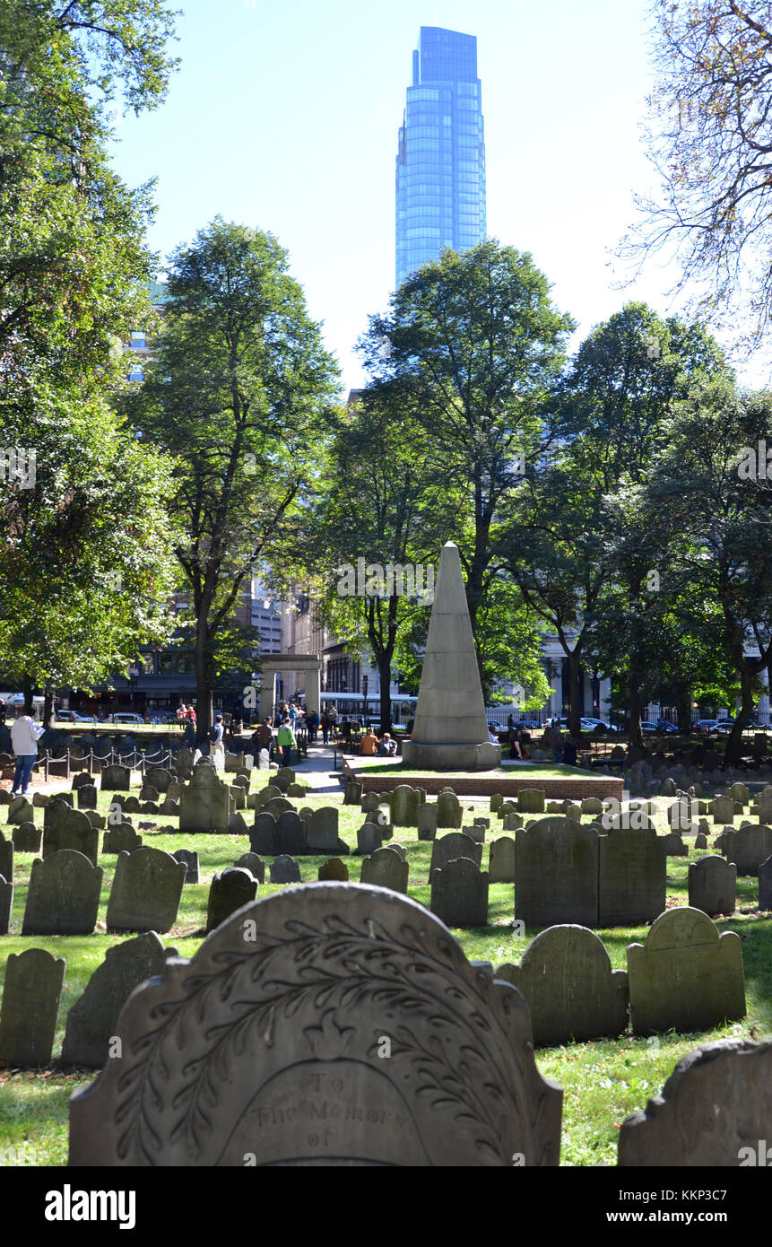 Granary Burial Ground, Tremont St, Boston MASS Stock Photo - Alamy