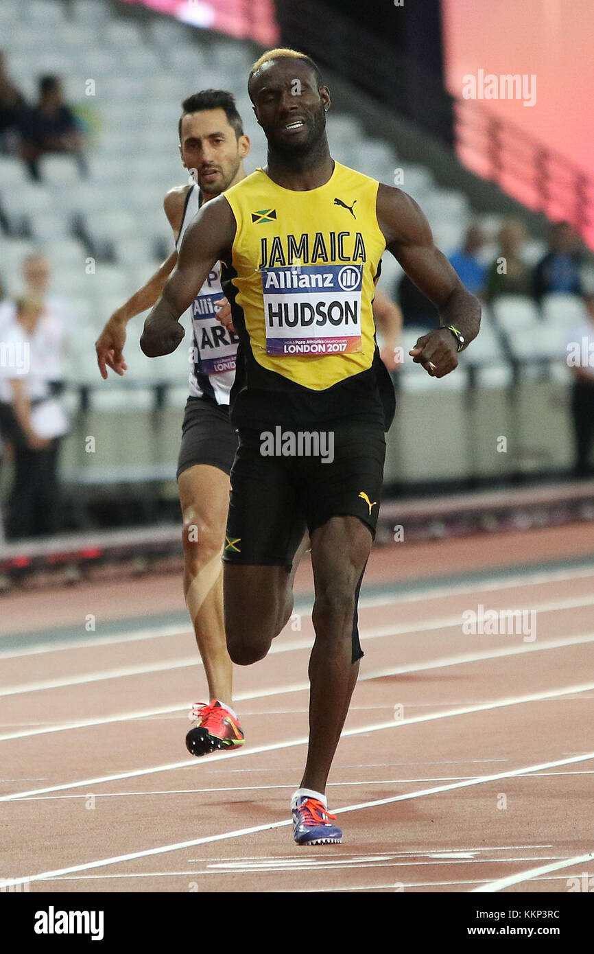Shane HUDSON of Jamaica in the Men's 400m T47 Final at the World Para ...
