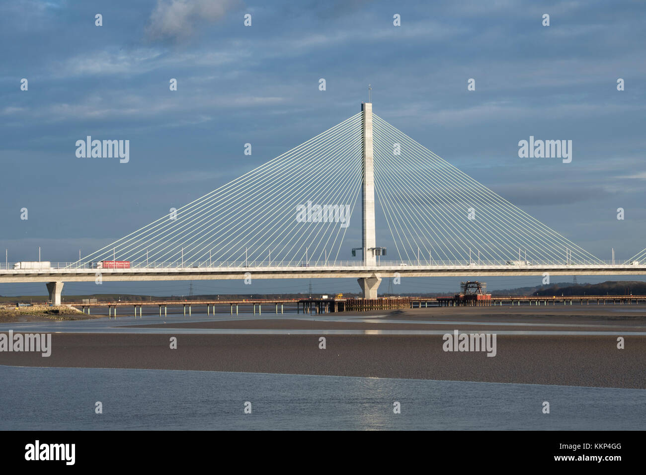 Mersey Gateway toll bridge linking Runcorn and Widnes across the River ...