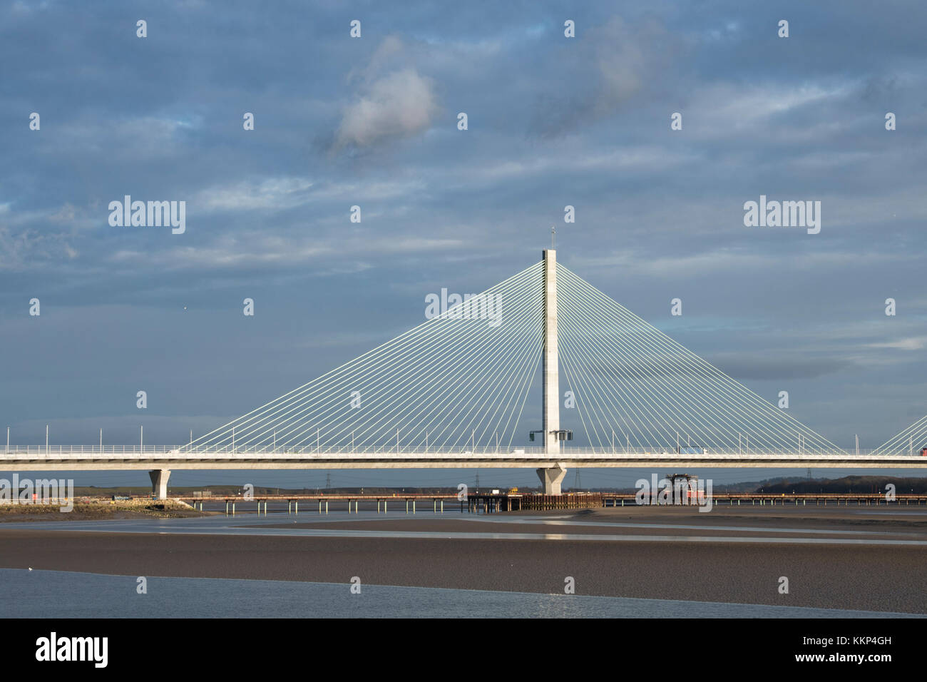 Mersey Gateway toll bridge linking Runcorn and Widnes across the River ...