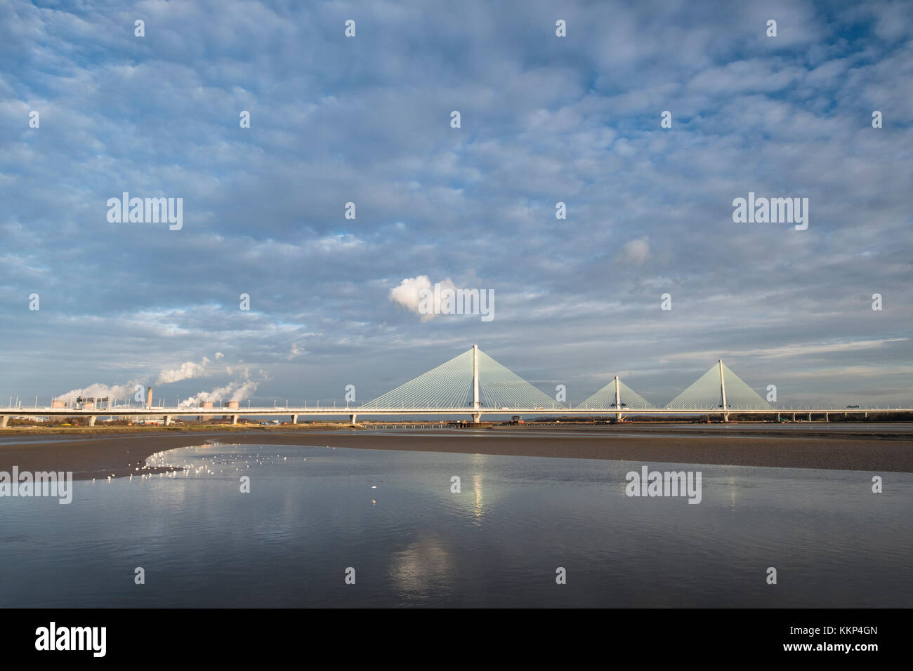 Mersey Gateway toll bridge linking Runcorn and Widnes across the River ...