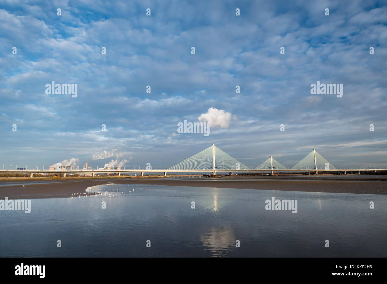 Mersey Gateway toll bridge linking Runcorn and Widnes across the River ...