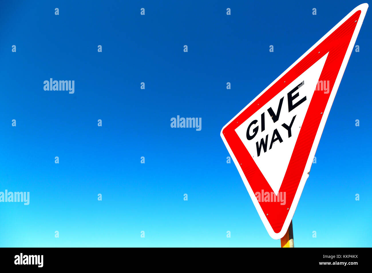 in australia the road street signal of give way Stock Photo - Alamy